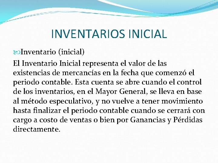 MANEJO Y CONTROL DE INVENTARIOS CONTABILIZACIN DE OPERACIONES