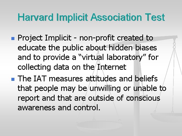 Implicit Bias in the Legal Profession Focus on
