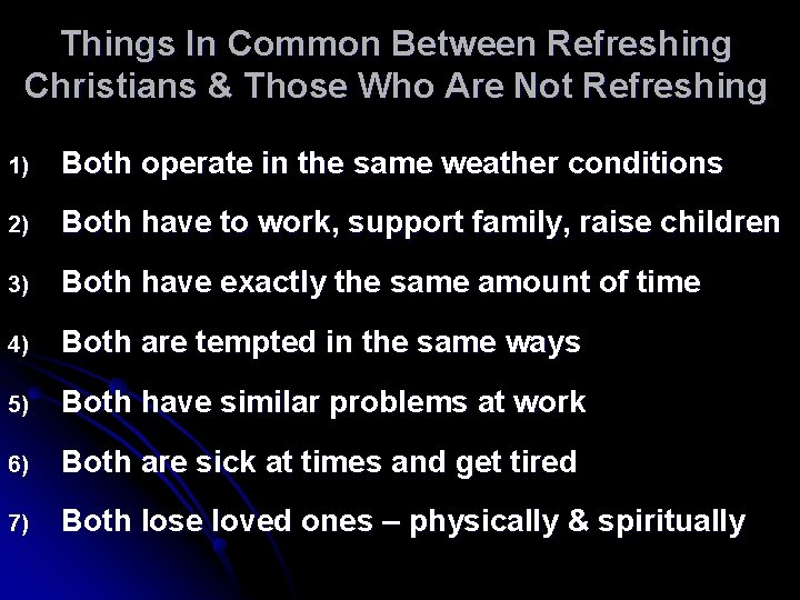 Refreshing Brethren I am glad about the coming