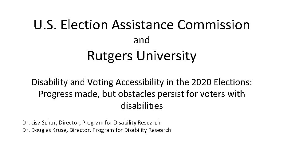 U S Election Assistance Commissioner Thomas Hicks African