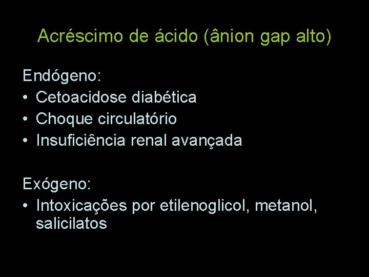 ACIDOSE METABLICA Como diagnosticar acidose metablica GASOMETRIA ARTERIAL
