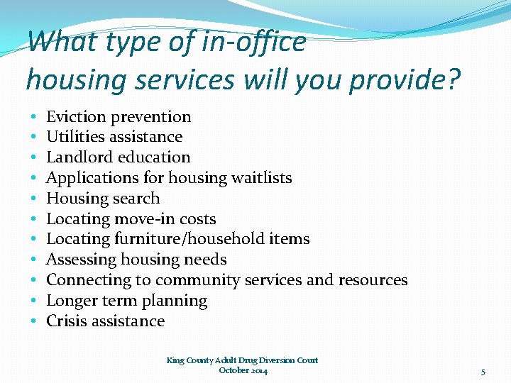 Drug Court Housing Matters How to Build a