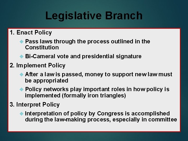 Chapters 17 21 Public PolicyMaking Process The study