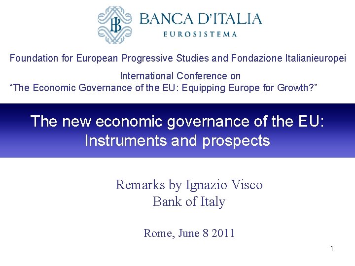 Foundation for European Progressive Studies and Fondazione Italianieuropei
