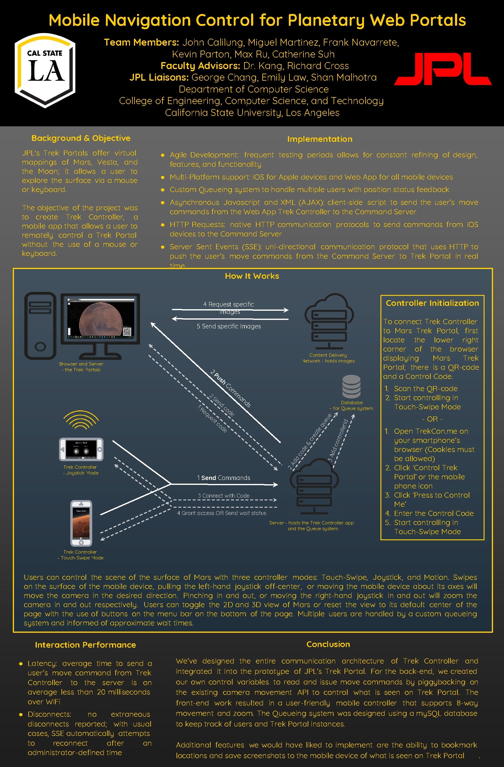 Mobile Navigation Control for Planetary Web Portals Team