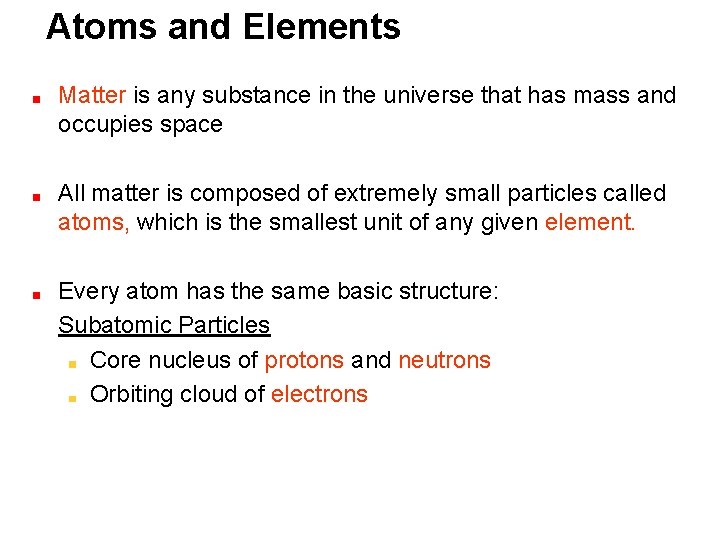 SBI 4 U BIOCHEMISTRY Atoms Bonding Molecular Polarity