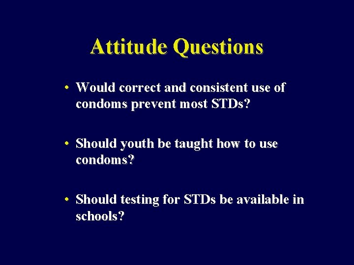 Taking the Publics Pulse on Youth and STDs