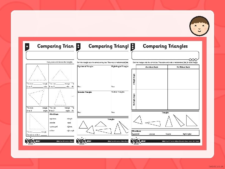 Triangles I can compare and classify different types