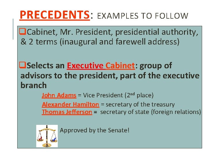 THE FIRST PRESIDENT WASHINGTON ADAMS JEFFERSON GEORGE WASHINGTON