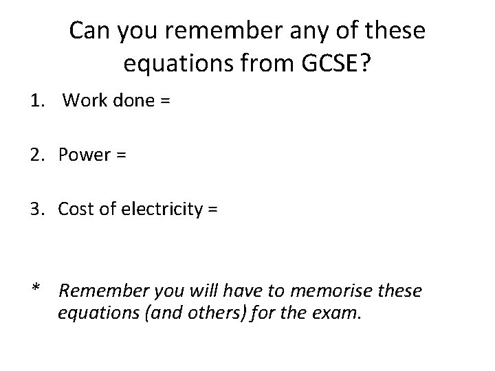 Check research has been done Work and power