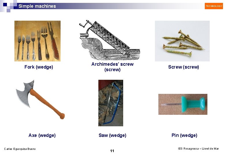 Simple machines TECHNOLOGY Unit 2 Inclined planes Lesson