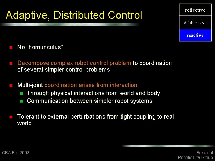 Biologically Inspired Design for more Scalable Robots CBA