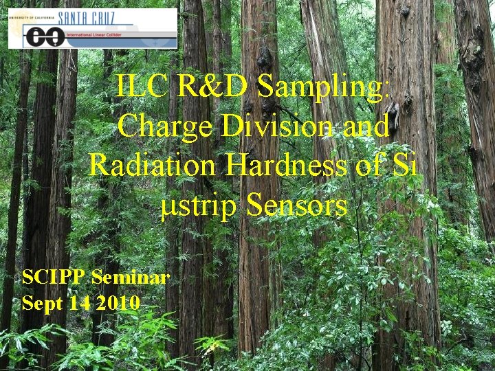 ILC RD Sampling Charge Division and Radiation Hardness
