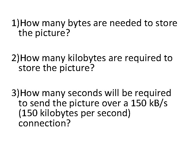 Assignment 3 Sample problems You are given a