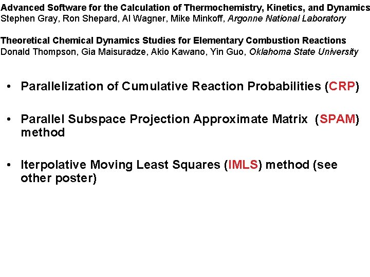 Advanced Software for the Calculation of Thermochemistry Kinetics