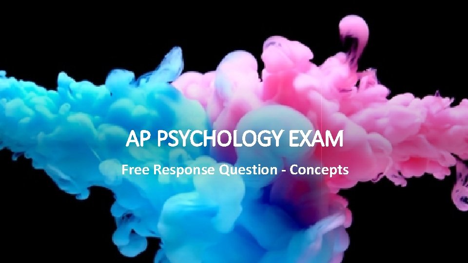 AP PSYCHOLOGY EXAM Free Response Question Concepts Zoey