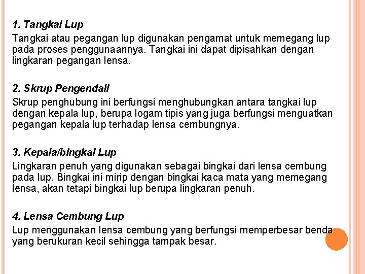TUJUAN PEMBELAJARAN Kognitif 1 Fungsi lup 2 Bagianbagian