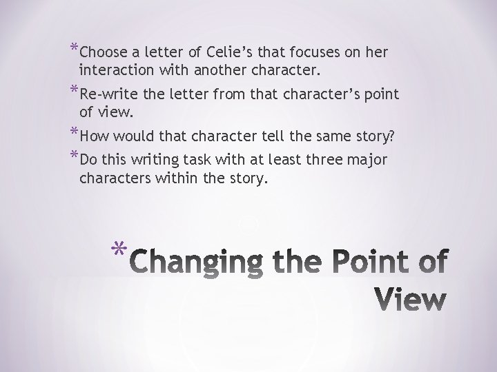 A Lesson on Point of View Power Point