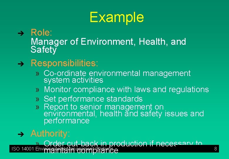 ISO 14001 4 4 1 STRUCTURE AND RESPONSIBILITY