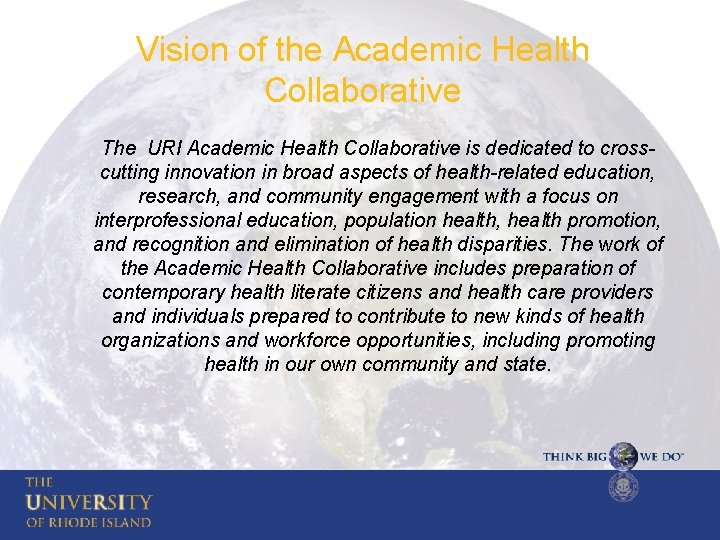 The Academic Health Collaborative at the University of