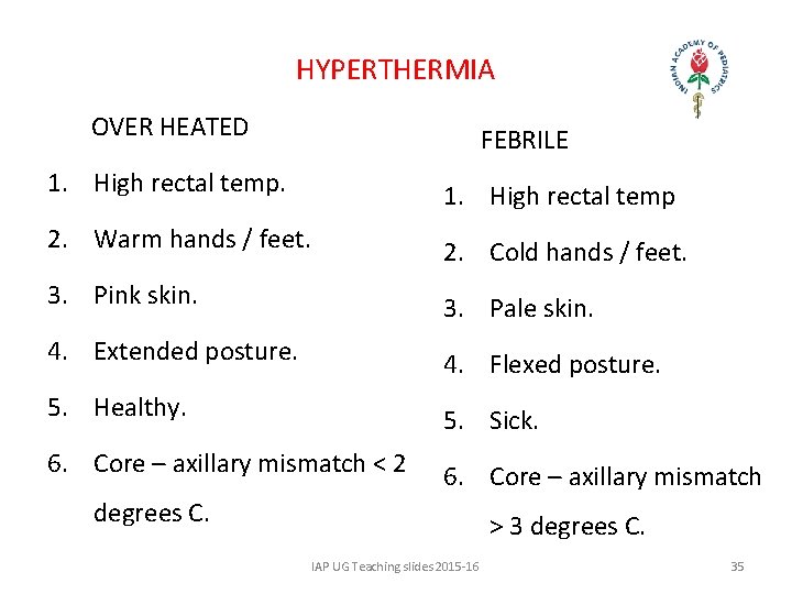 NORMAL NEWBORN AND THERMAL CARE IAP UG Teaching