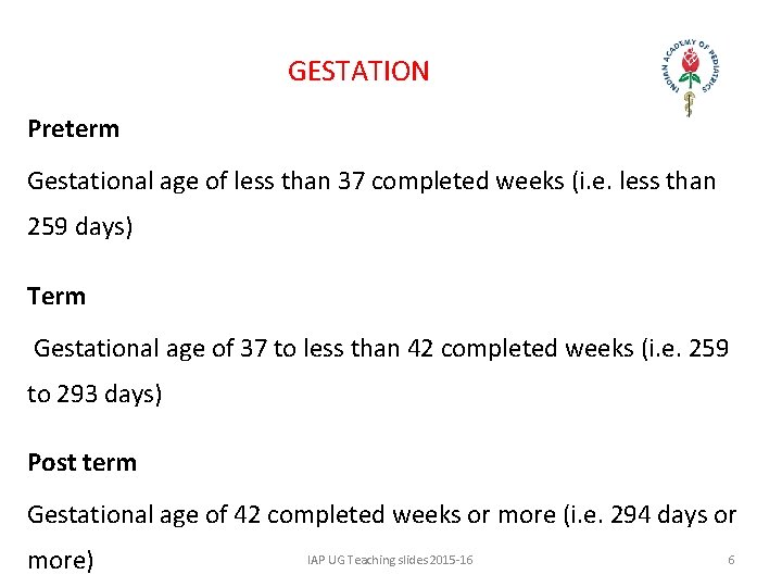 NORMAL NEWBORN AND THERMAL CARE IAP UG Teaching