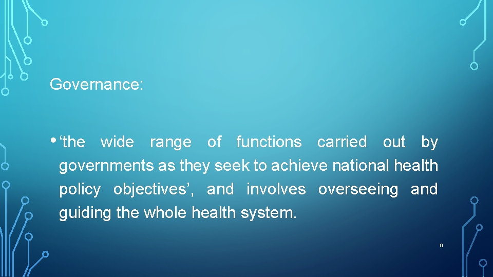 GOVERNANCE AND MANAGEMENT OF PUBLIC HEALTH PROGRAMMES FACULTY