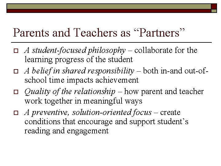 ParentTeacher Partnerships Presentation created by Sandy Christenson ...