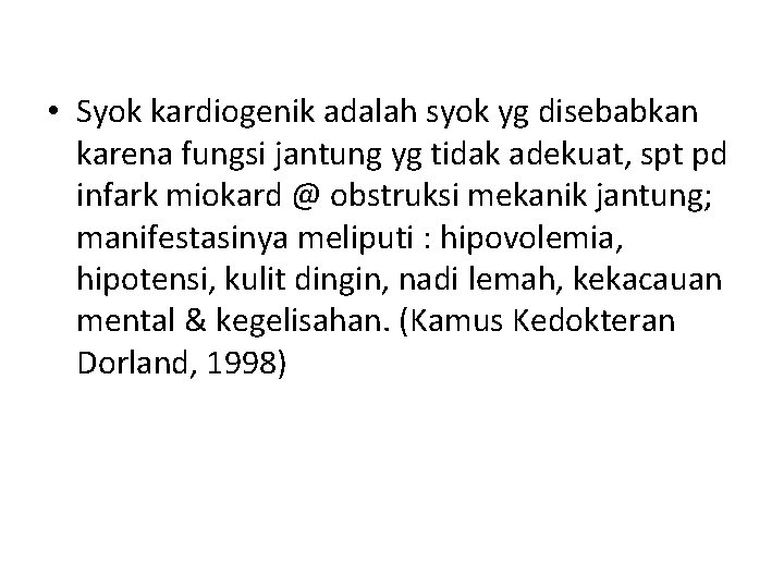 ASUHAN KEPERAWATAN CARDOGENIC SHOK by Purbo Kuncoro ASUHAN