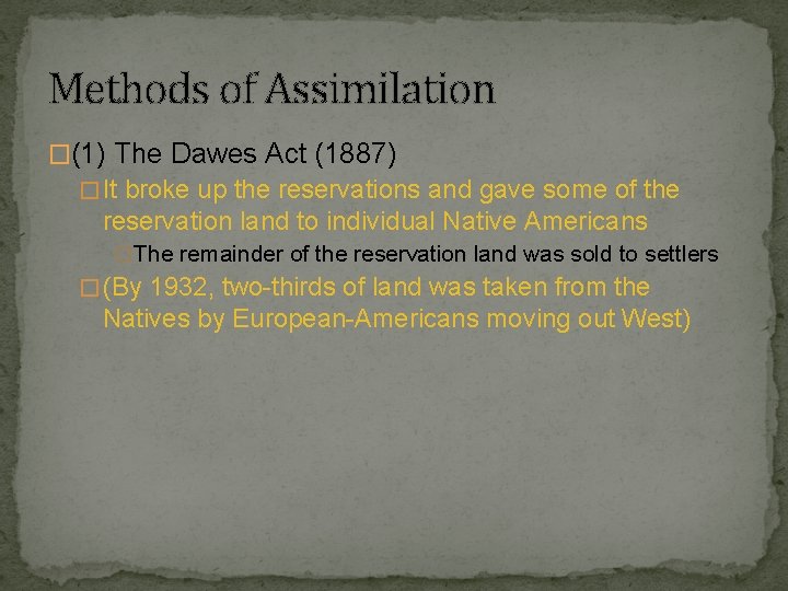 Chapter 13 Changes on the Western Frontier Section