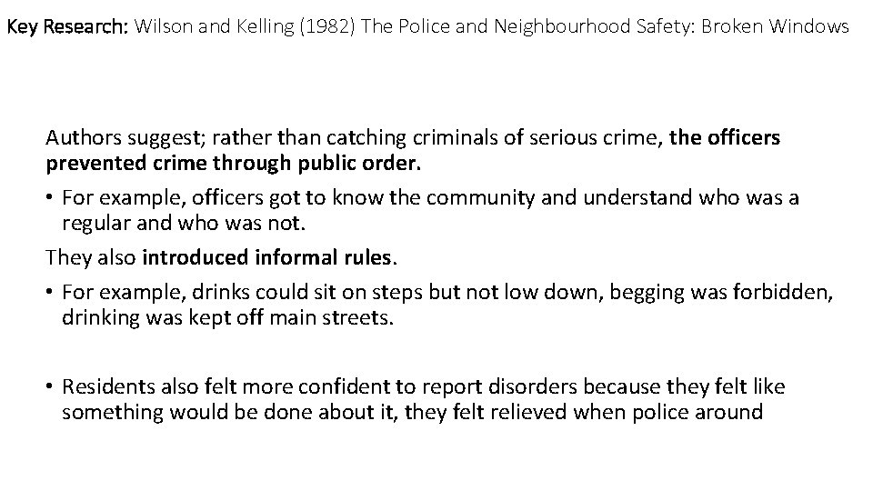 Topic 5 Crime Prevention Background How the features