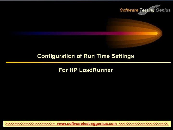 Configuration of Run Time Settings For HP Load