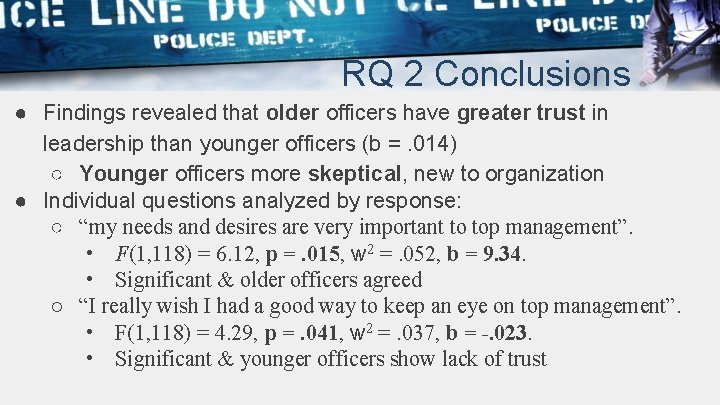 The Impact of Police Officer Age on Leadership