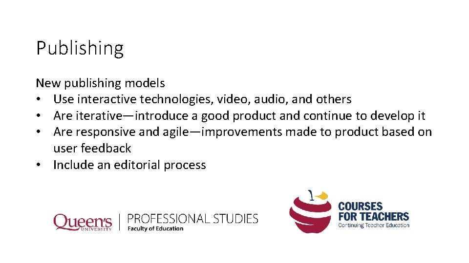 How the Publishing Model Brings Added Value to
