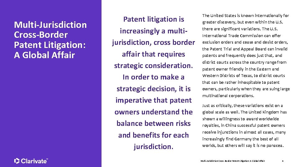 MultiJurisdiction CrossBorder Patent Litigation A Global Affair December