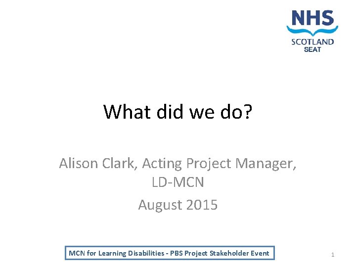 What did we do Alison Clark Acting Project