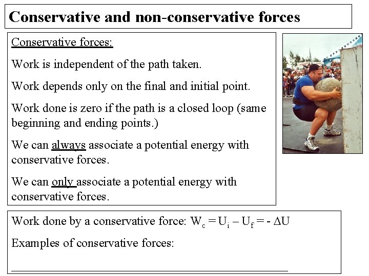Chapter 8 Potential Energy Conservation of Energy goes