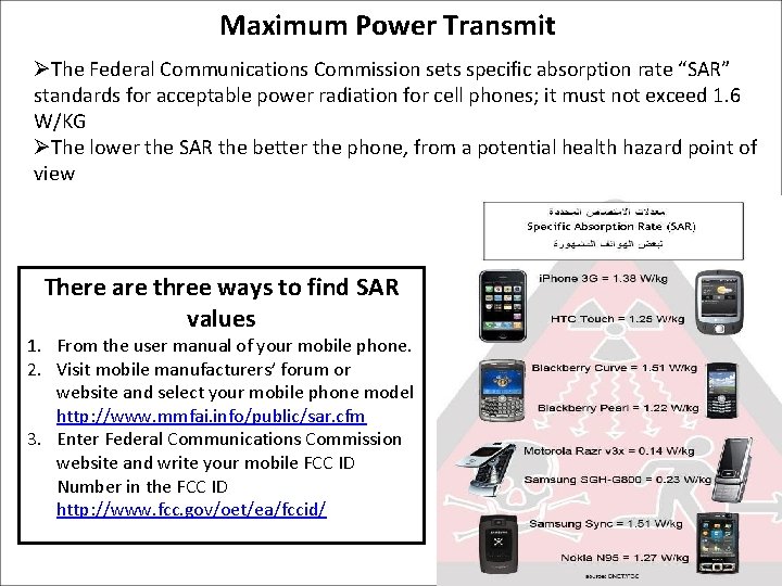 CELL PHONE SAFETY Communication connection between two mobile