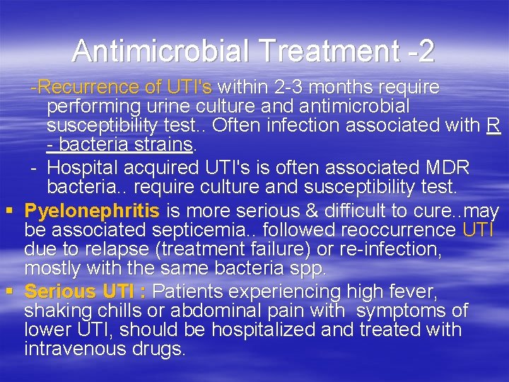 URINARY TRACT INFECTIONS 3 rd Y Med Students