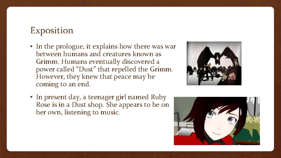 Plot Structure RWBY EPISODE 1 RUBY ROSE Plot