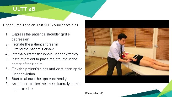 Upper Limb Tension Test ULTT Note All upper