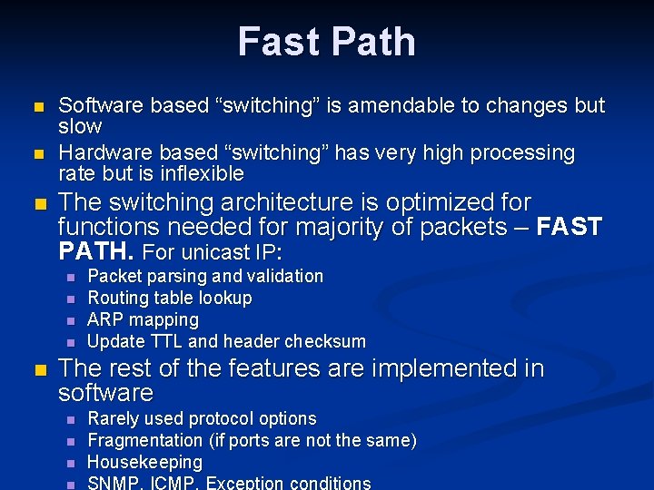 Network Hardware and Software ECE 544 Computer Networks