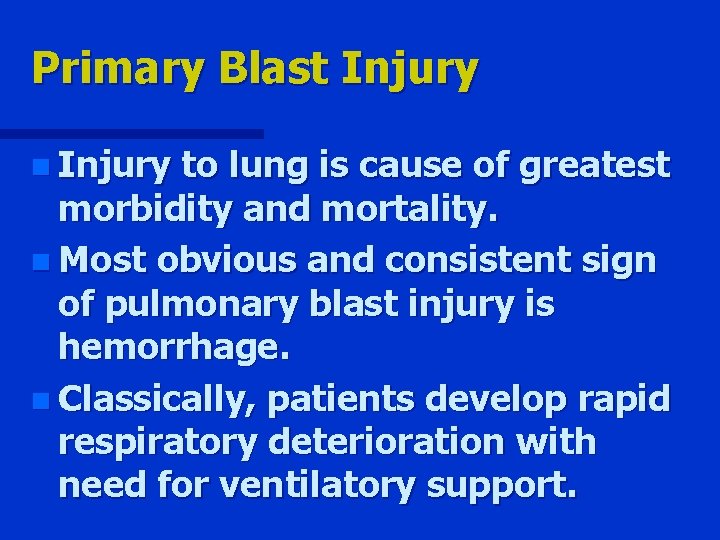 Medical Aspects of Blast Injuries Matthew D Sztajnkrycer