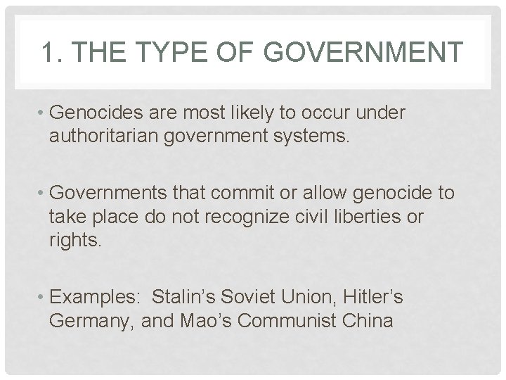 GENOCIDE WHAT IS GENOCIDE The word is a