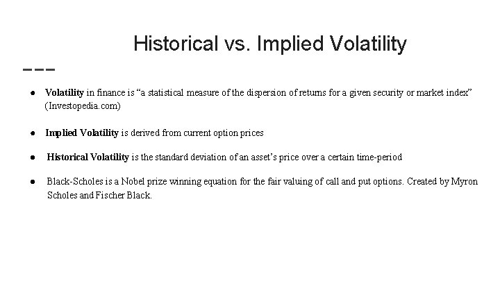 Using the BlackScholes equation to determine the difference