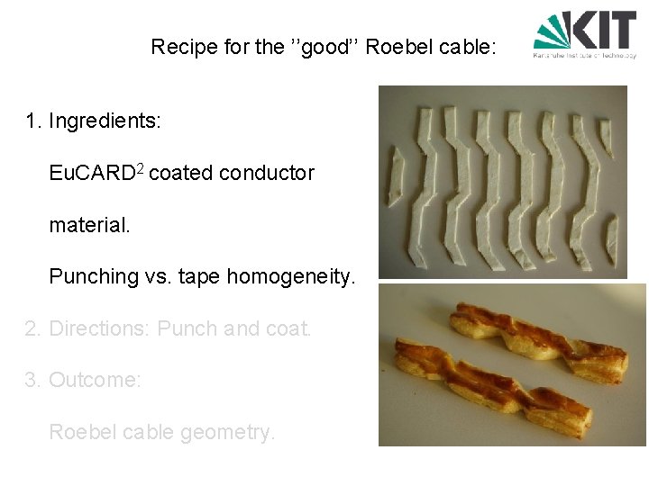Roebel cables for Eu CARD experience and options