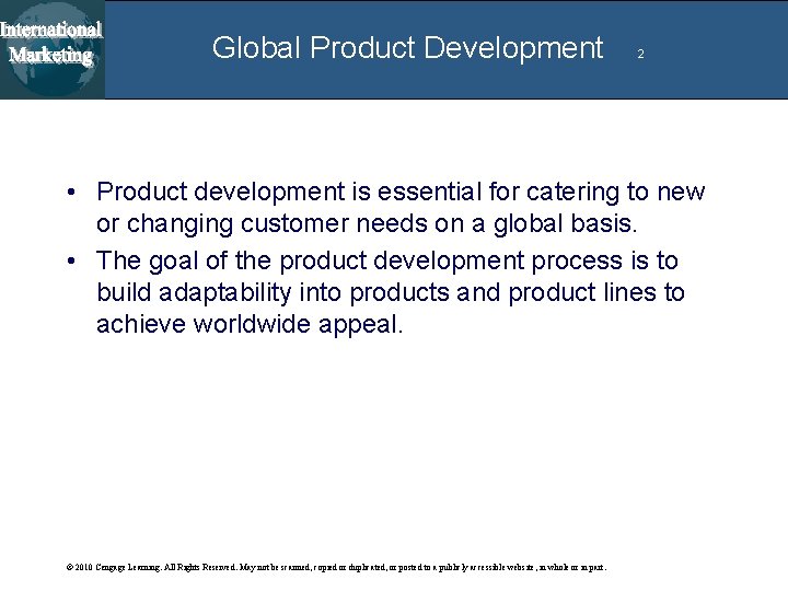 Chapter 14 Global Product Management and Branding 2010