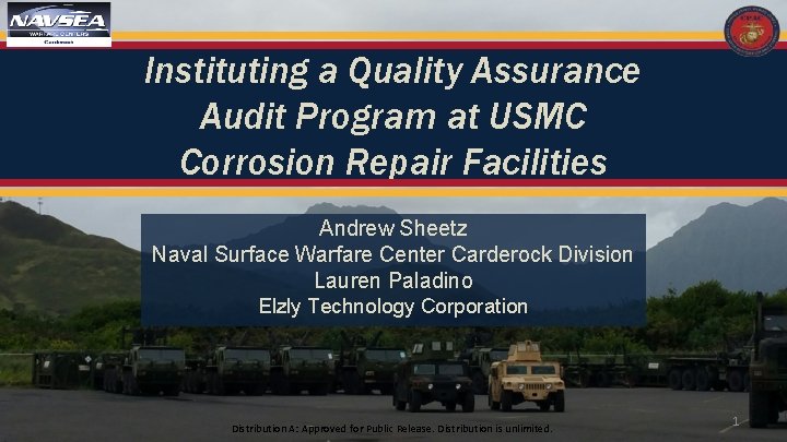 Instituting a Quality Assurance Audit Program at USMC