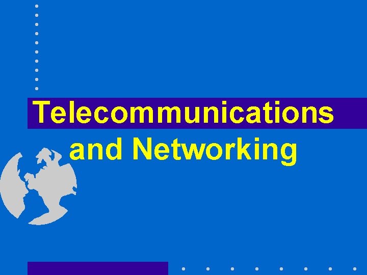 Telecommunications and Networking Network Concepts Network An ...