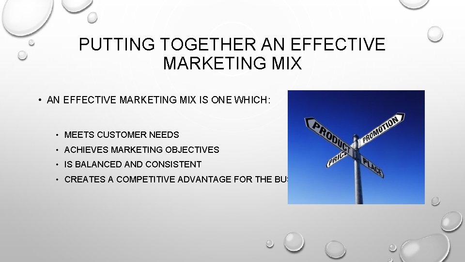 YEAR 11 BUSINESS BUILDING A SUCCESSFUL MARKETING MIX